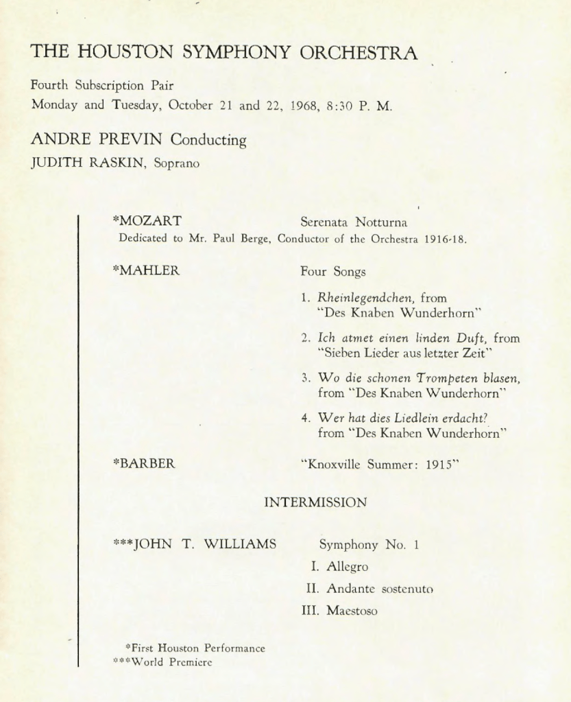 Journey to the Concert Hall – The Legacy of John Williams